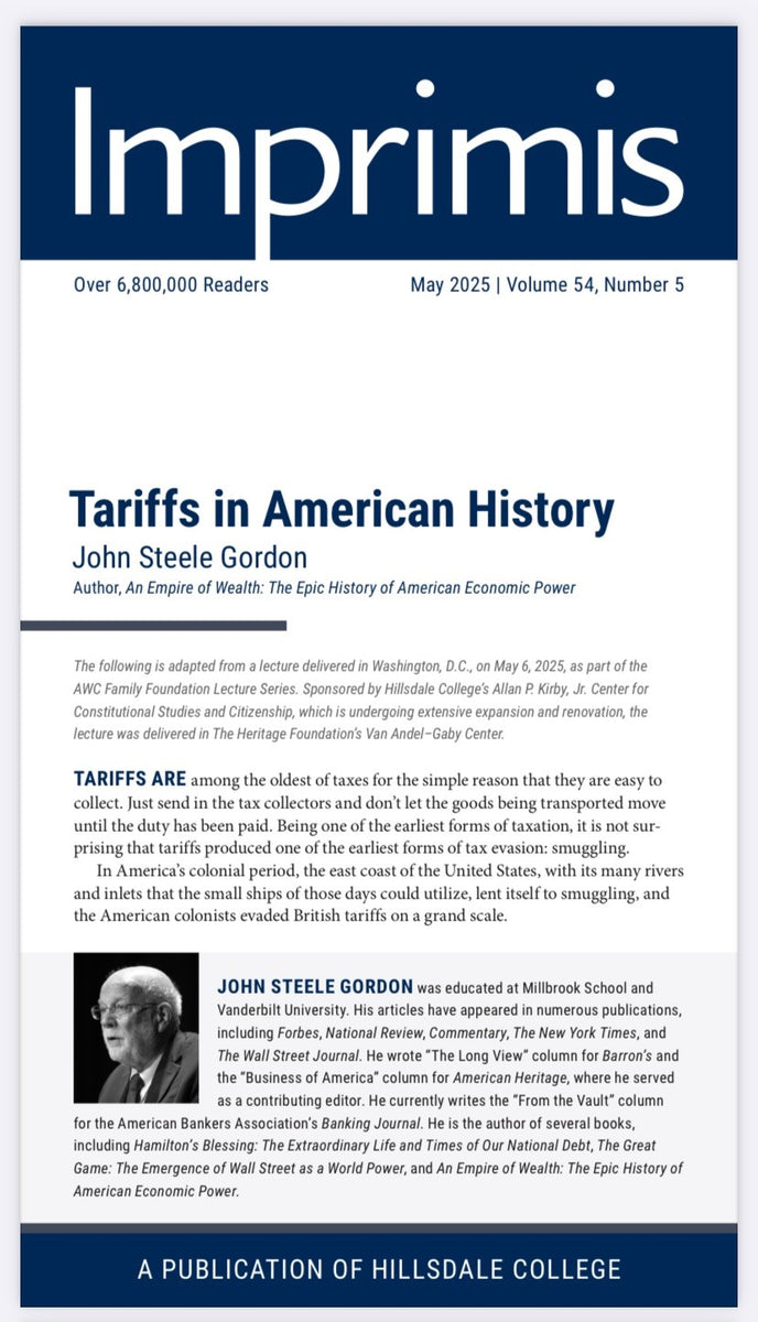 Tariffs in American History – Hillsdale College