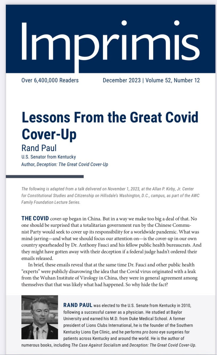 Lessons From the Great Covid Cover-Up – Hillsdale College