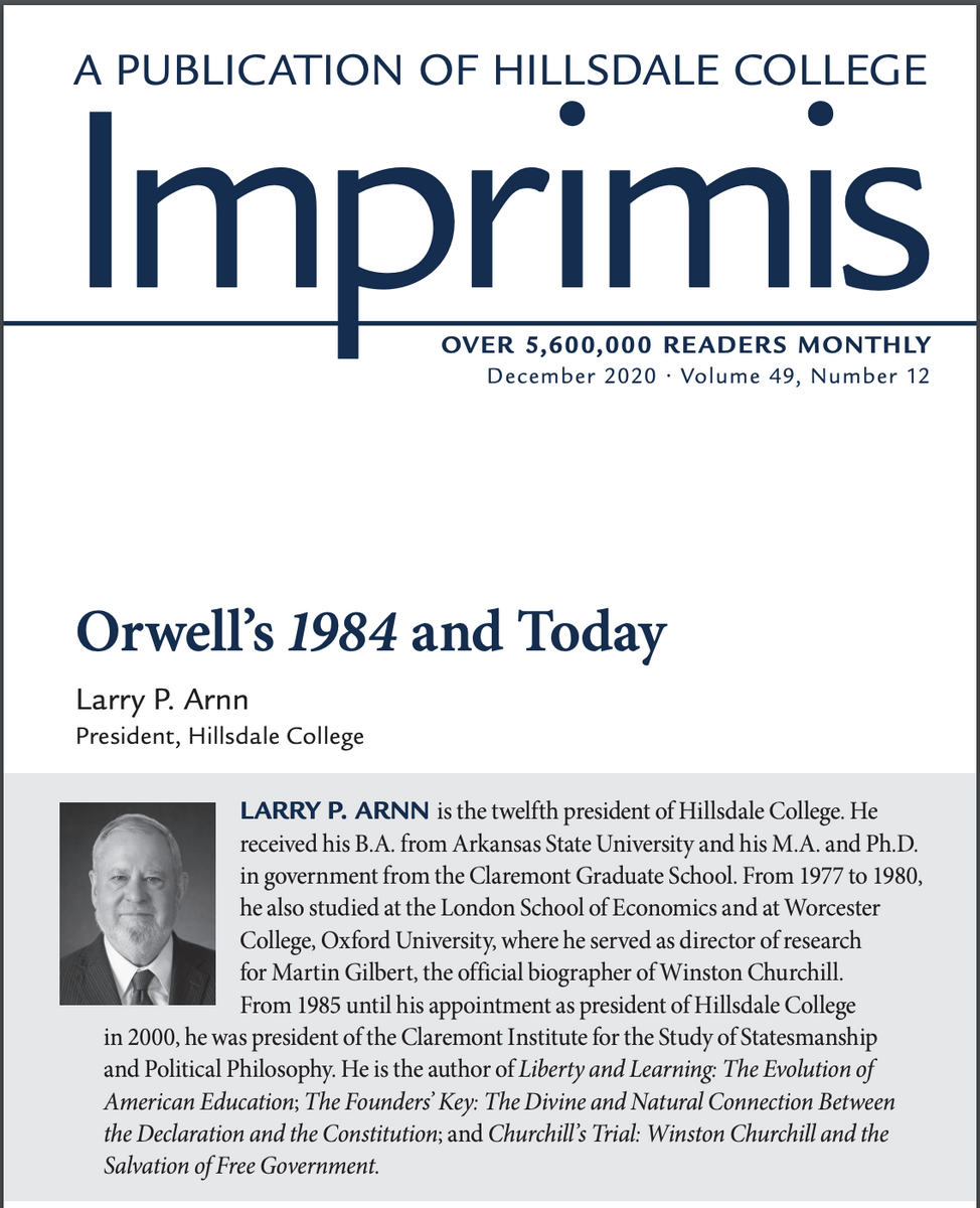 Orwell's 1984 and Today, Larry P. Arnn – Hillsdale College