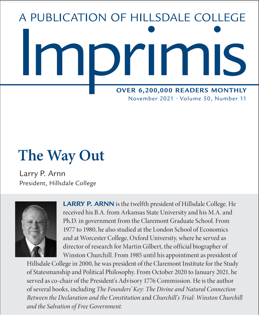 The Way Out, Larry Arnn – Hillsdale College